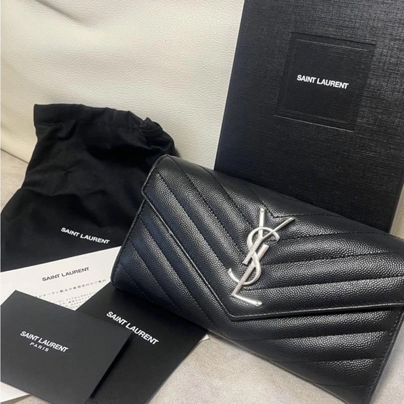 Yves Saint Laurent | Bags | Authentic Ysl Saint Laurent Monogram Woc ...